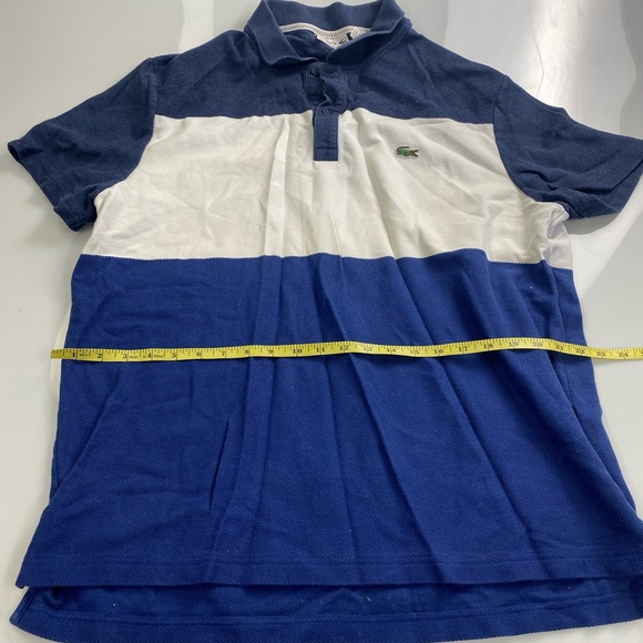 Lacoste | Shirts | Lacoste Logo Blue And White Shirt P335 | Poshmark